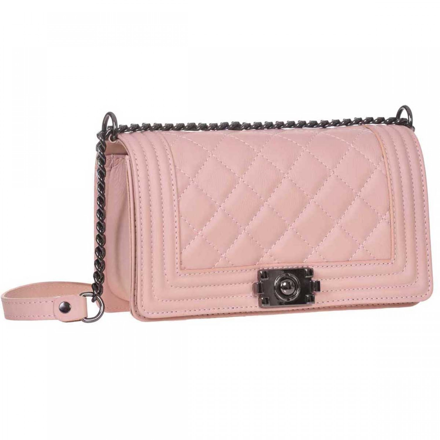 Geanta de umar din Piele Naturala Roz - Luce